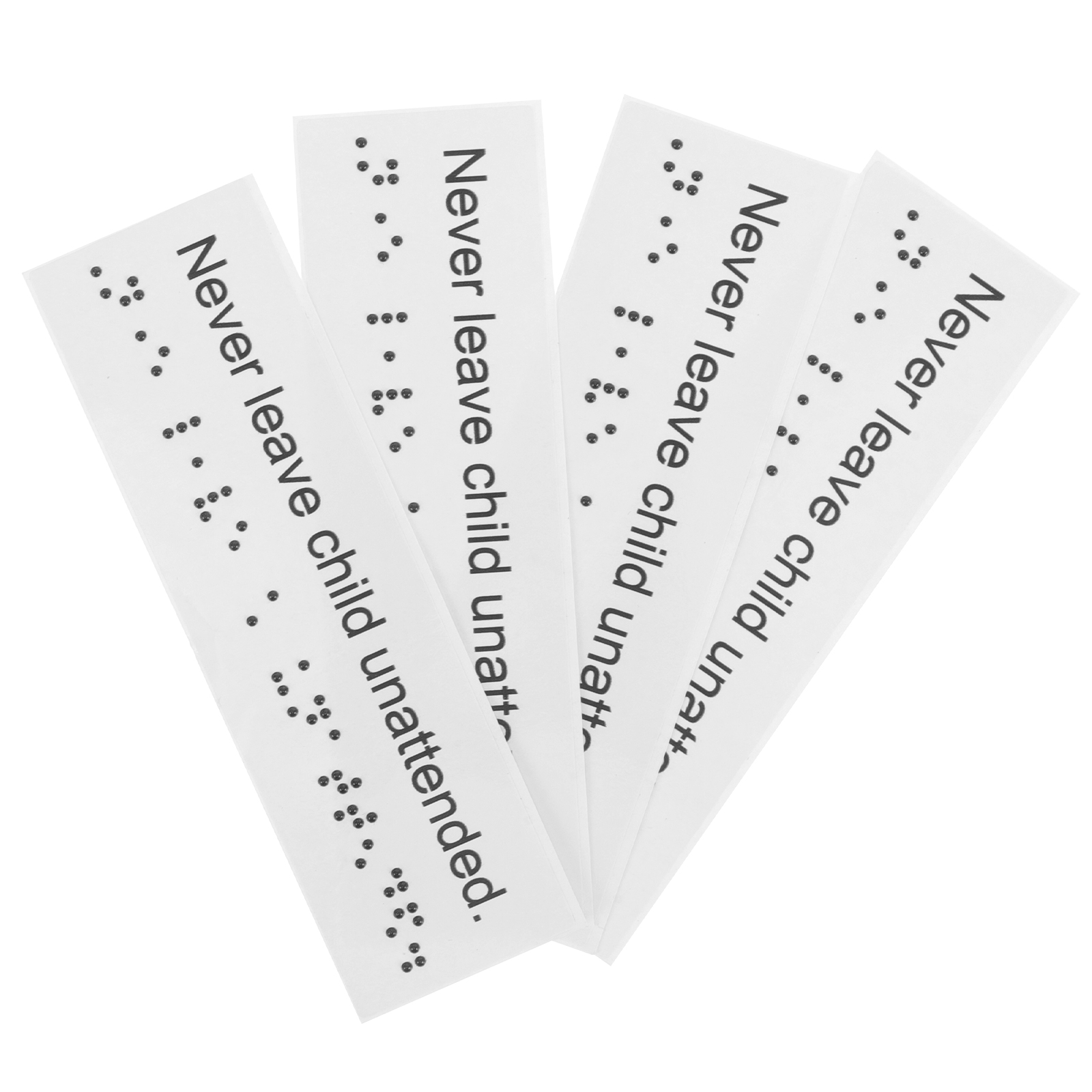 unbranded 4 Pcs Braille Learning Tool Label Sign Outdoor Office Men and ...
