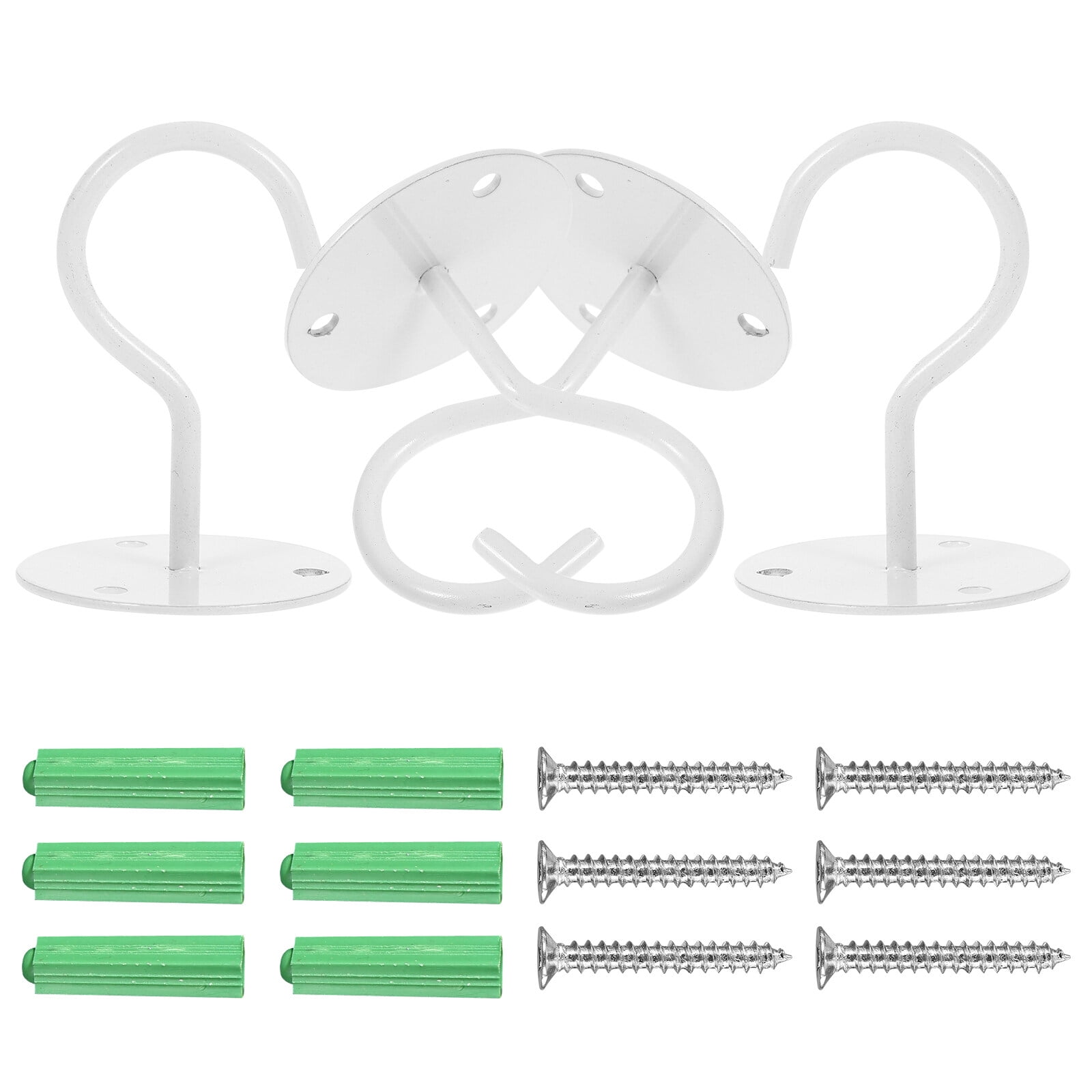 unbranded 4 Pcs Ceiling Hook Bedroom Hooks Home Hooks 8X5.5CM White ...