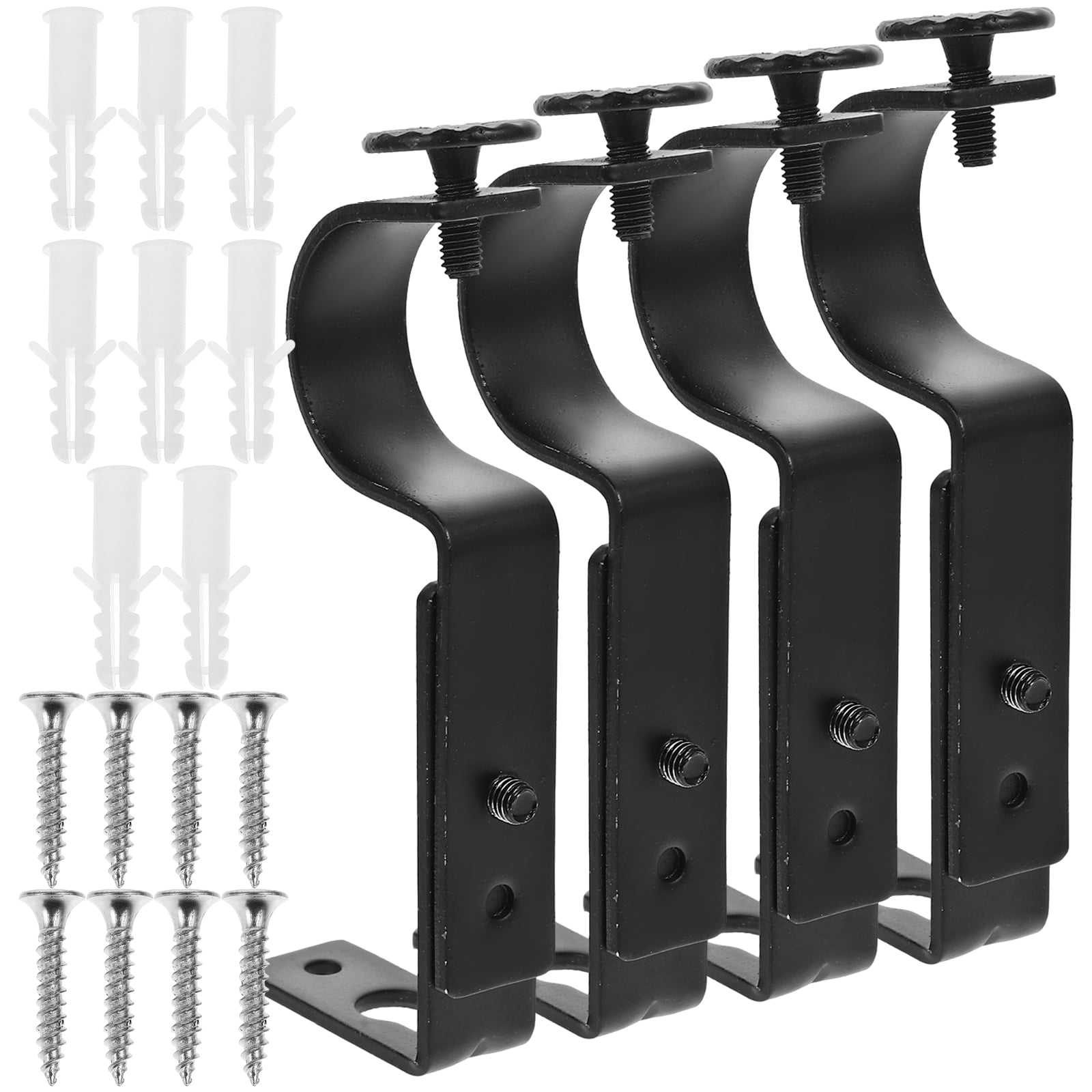 unbranded 4 Pcs Curtain Bracket Fixed Accessories Retractable ...
