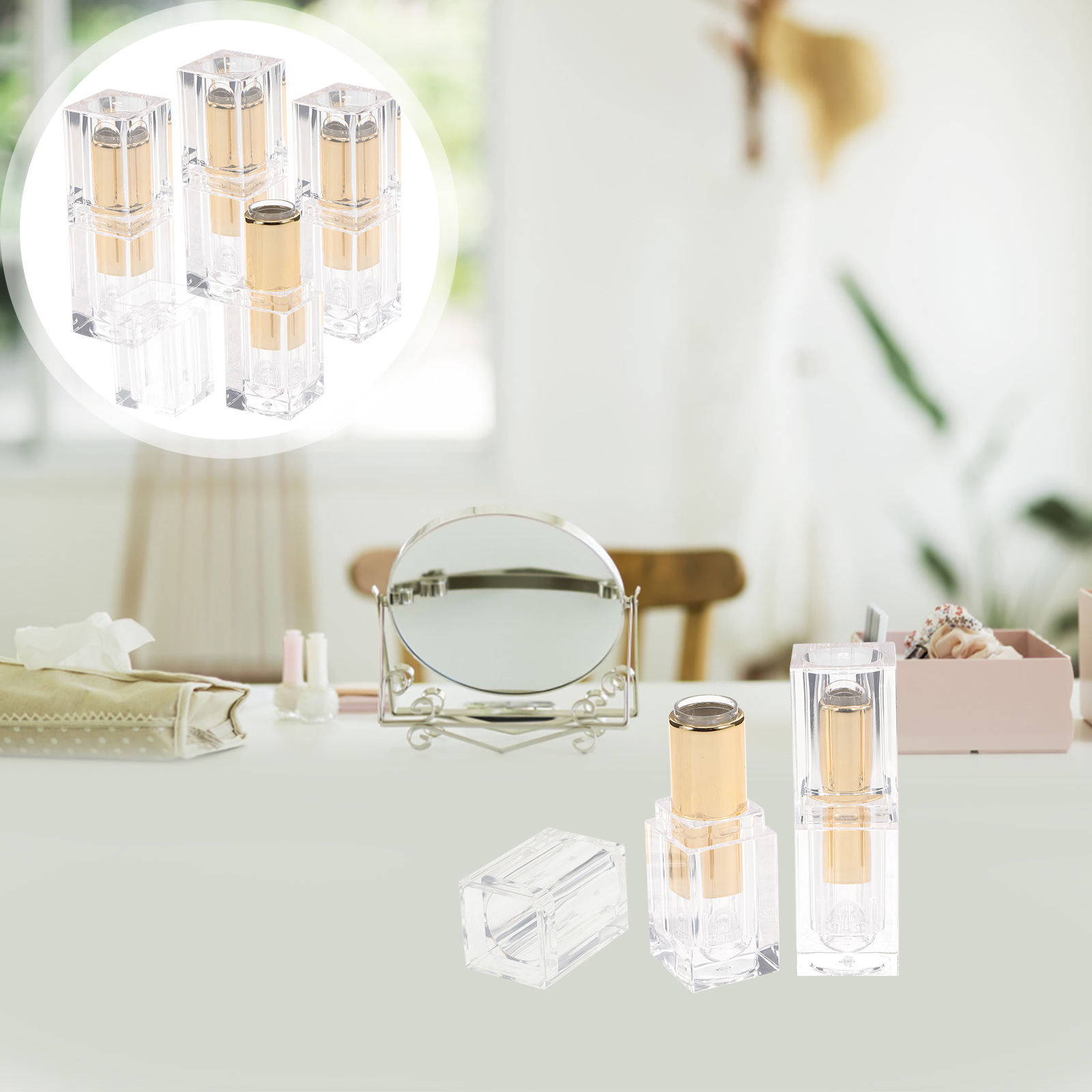 unbranded 4 Pcs DIY Lipstick Container Tubes Empty for Lip Balm ...