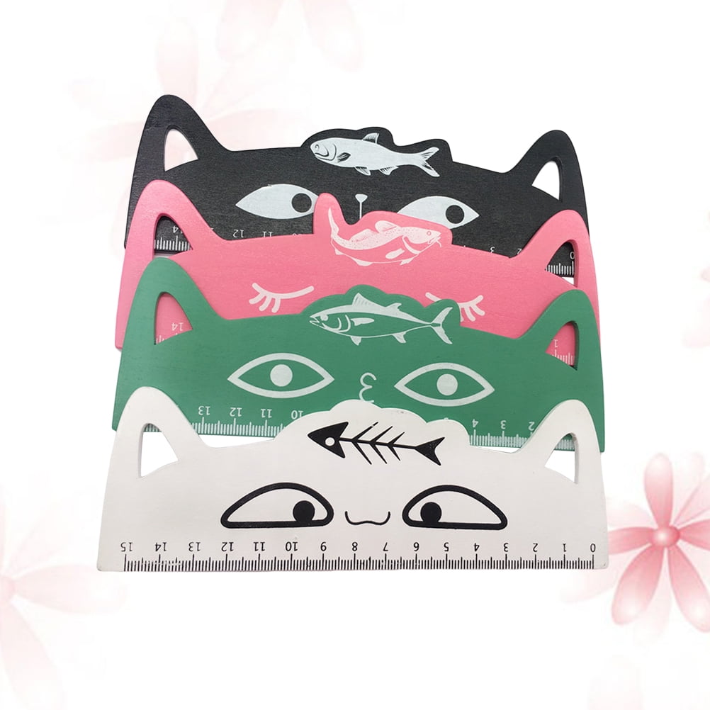 unbranded 4 Pcs Digital Door Stickers PVC Cartoon Ruler Kitten Crafts ...