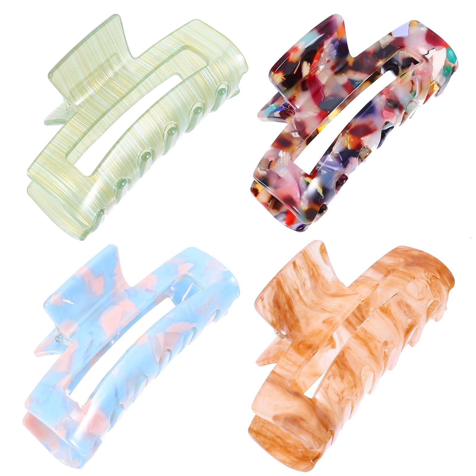 unbranded 4 Pcs Hair Clamp Clip Large Claw Snap Pins for Women Beads ...