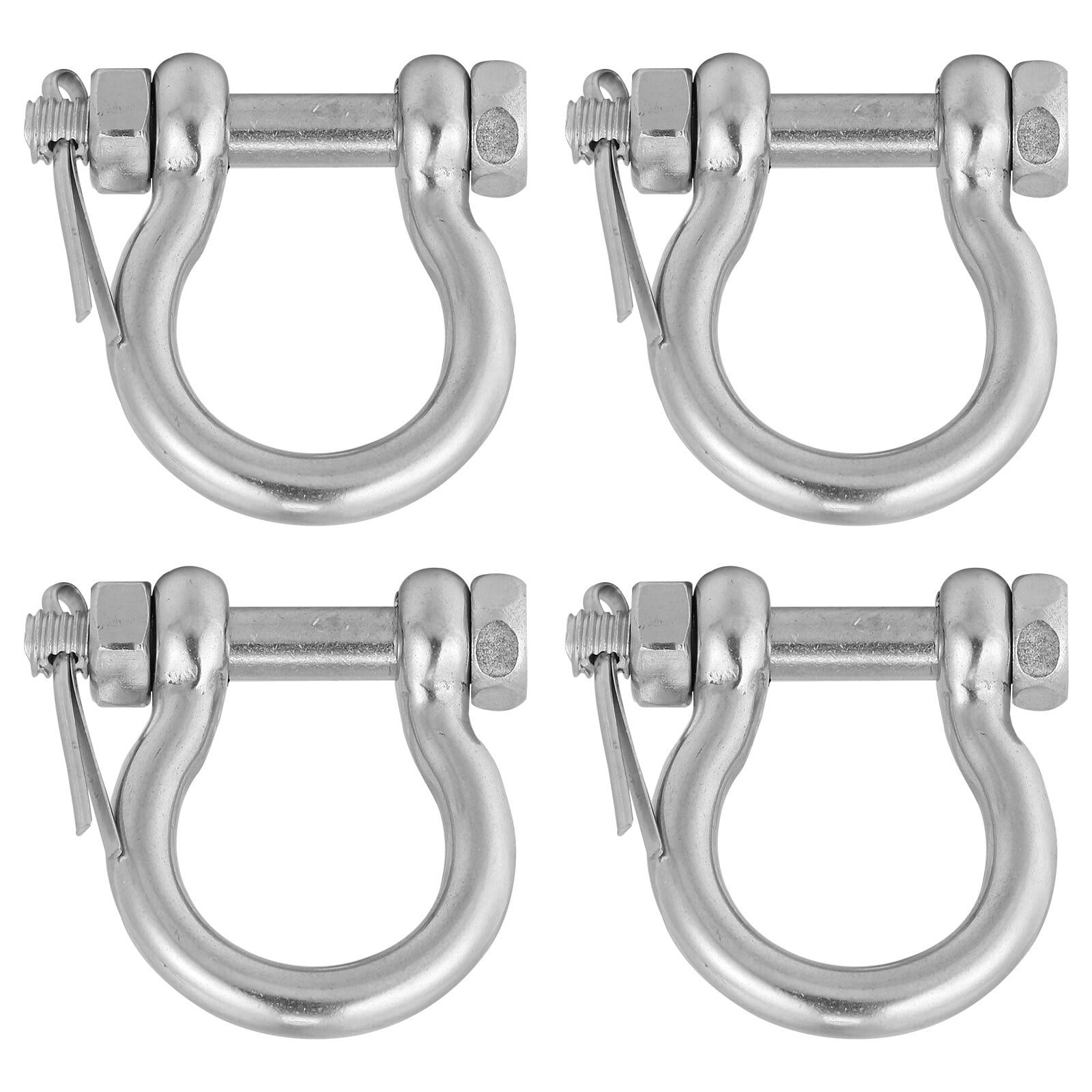 HEANUJJ Stainless Steel Shackle 4pcs D Shaped Heavy Duty for Lifting ...