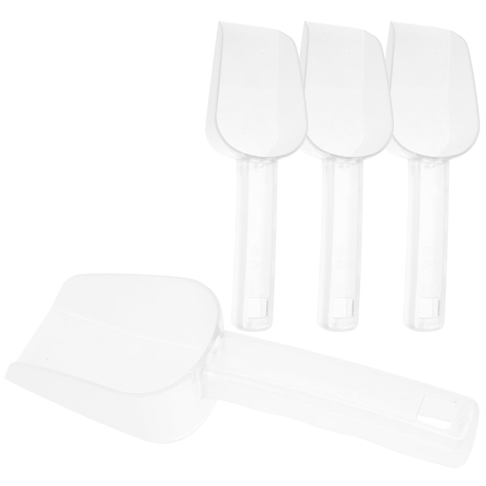 unbranded 4 Pcs Small Ice Scoop for Freezer Bin Spoons Clear Mini Cube ...