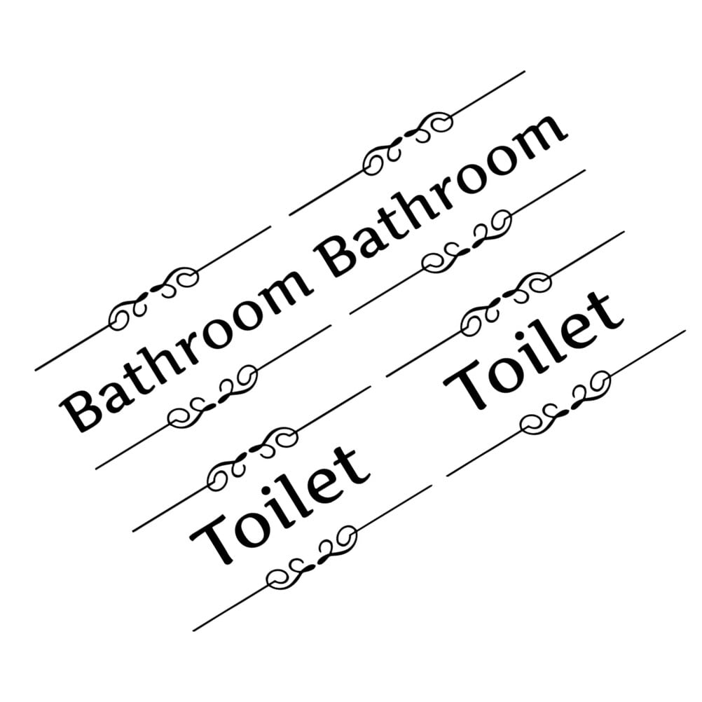 unbranded 4 Pcs Washroom Toilet Public Restroom Stickers Men and Women ...