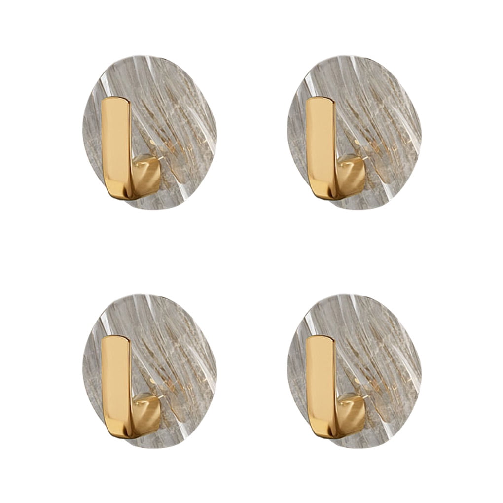 chidgrass 4 Pieces Self-Adhesive Wall Hooks Multi-functional Coat ...