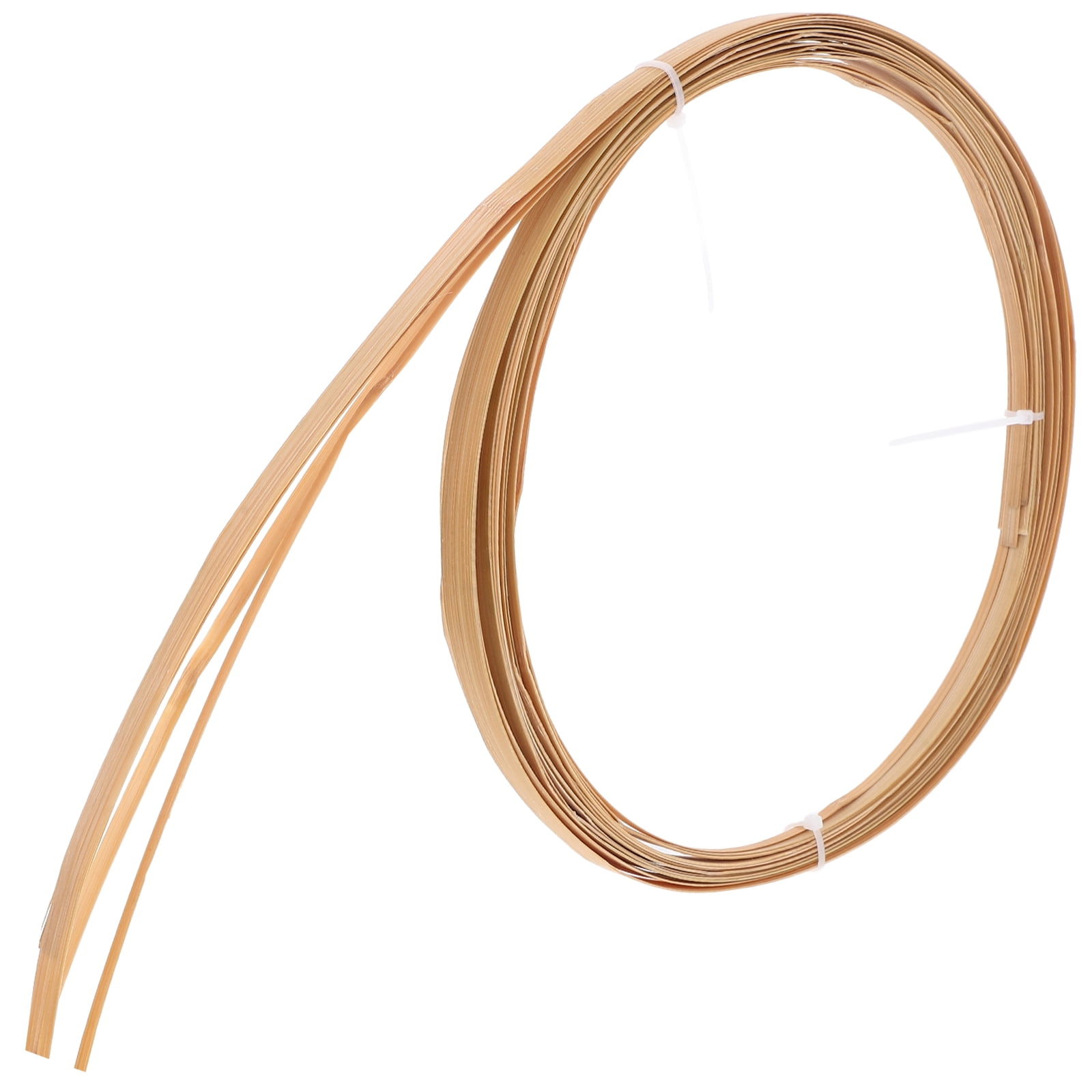 unbranded 4 Rolls Wood Strips Wide Thin Flat Cane Reed Natural Wood ...