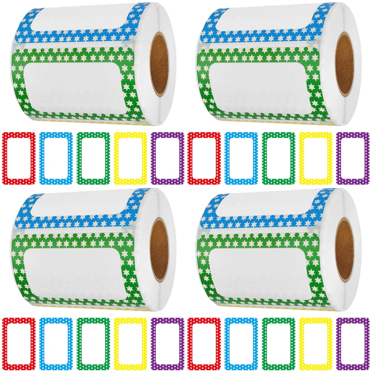 unbranded 4 Rolls of Colorful Border Sorting Stickers Sticky Seal ...