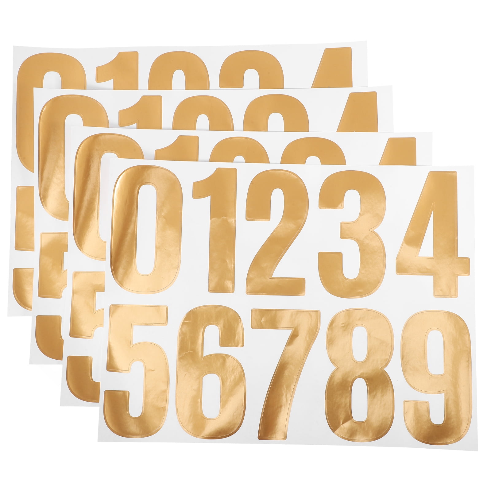 unbranded 4 Sets House Number Sign Reflective Decals Numbers for ...