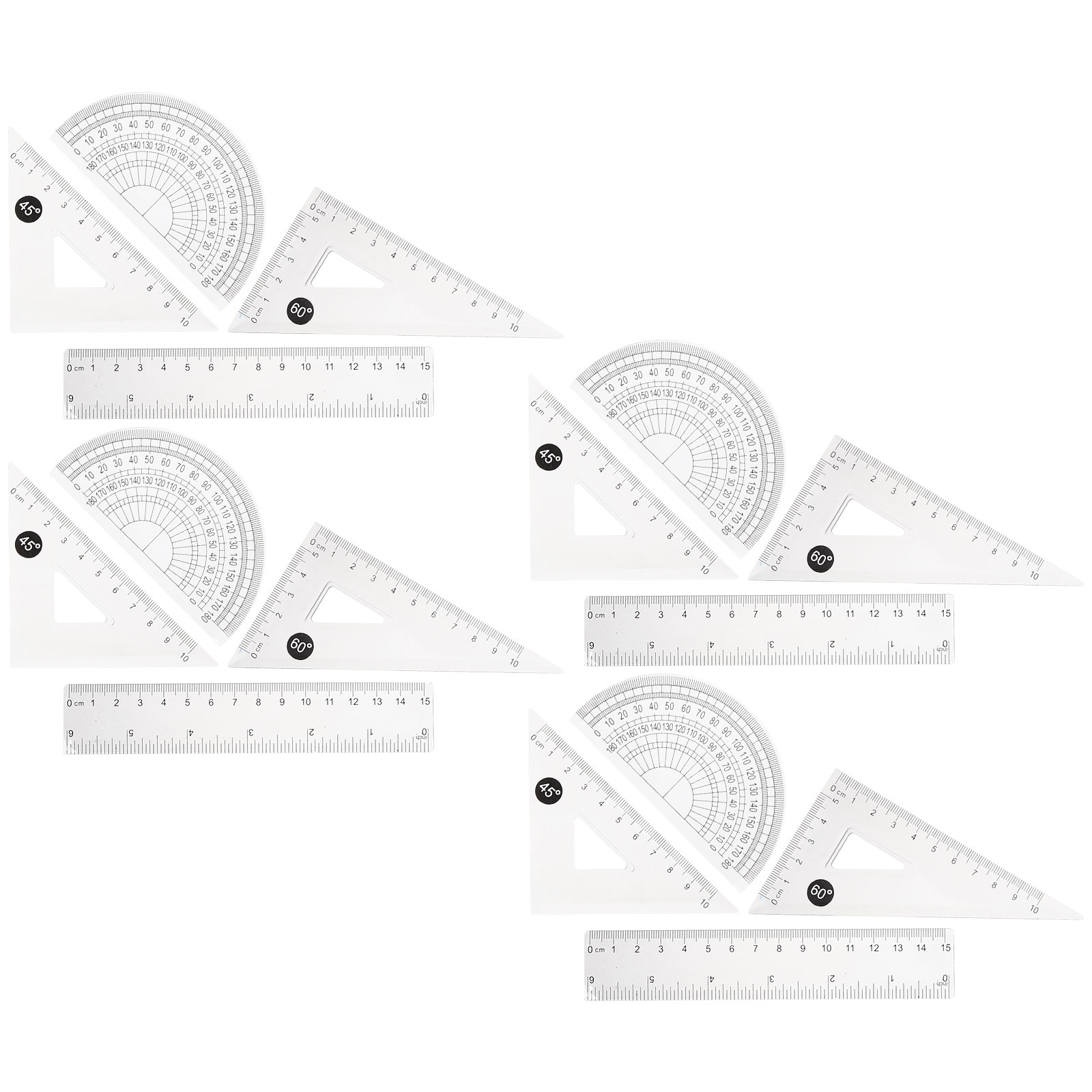 unbranded 4 Sets Mark Offset Rulers Transparent 15cm Accurate ...