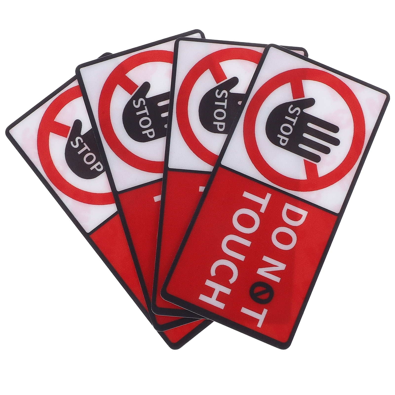 unbranded 4 Sheet Do Not Touch Warning Stickers Adhesive Safety Labels ...