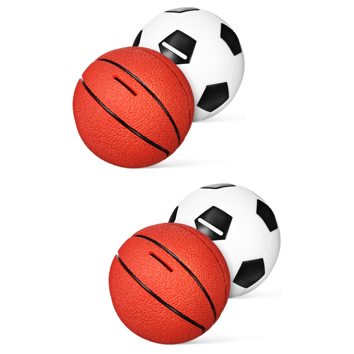 unbranded 4 pcs Football Piggy Bank Basketball Money Jar Set Sports ...