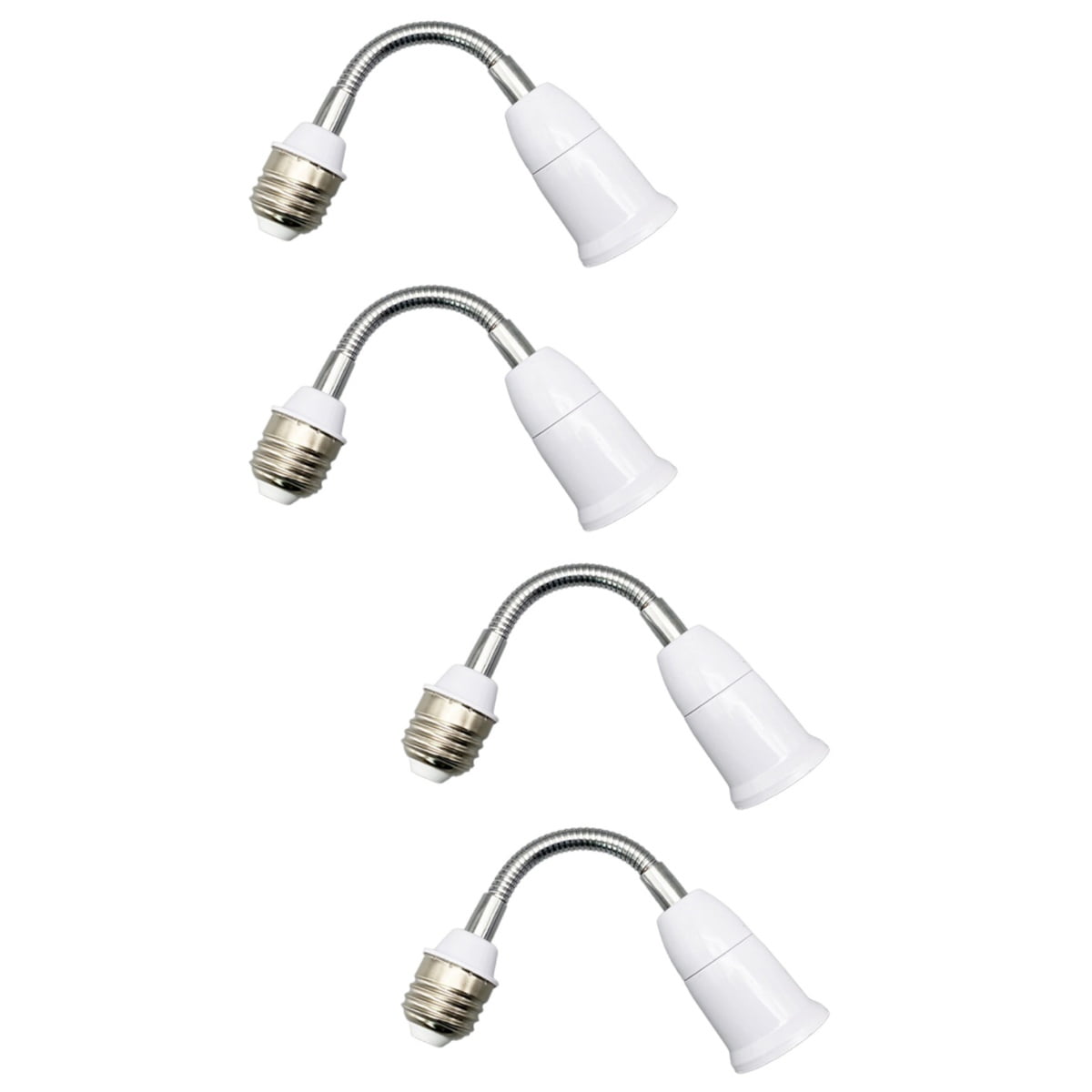 unbranded 4 pcs Light Bulb Holder E27 Flexible Extension Adapter Light ...