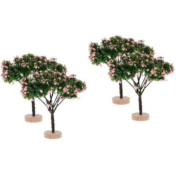 unbranded 4 pcs Miniature Scenery Tree Model Landscape Tree Mini ...