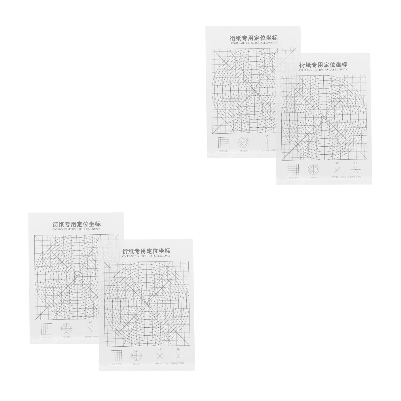 unbranded 4 pcs Paper Quilling Sheet Plastic Paper Quilling Positioning ...
