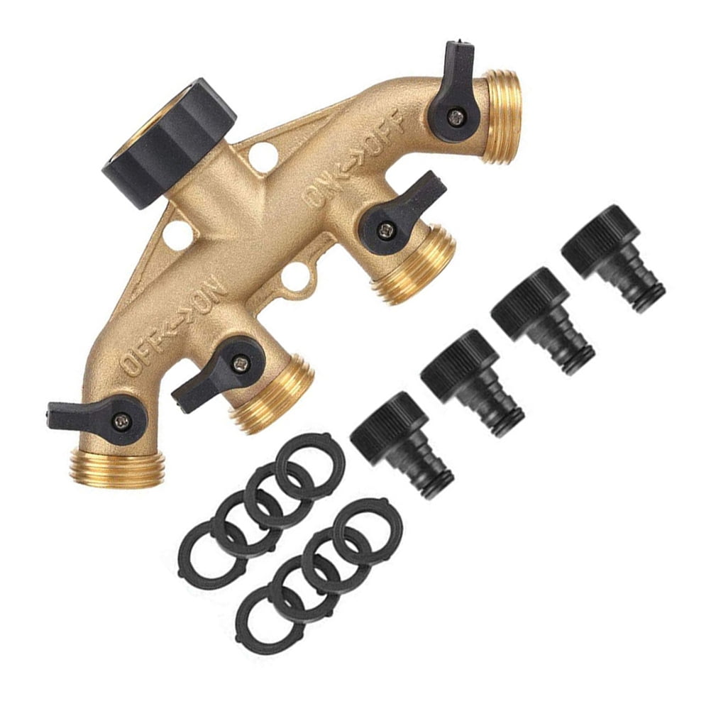 unbranded 4 -way Trap Outdoor Faucet Garden Hose Spigot Adapter Taps ...