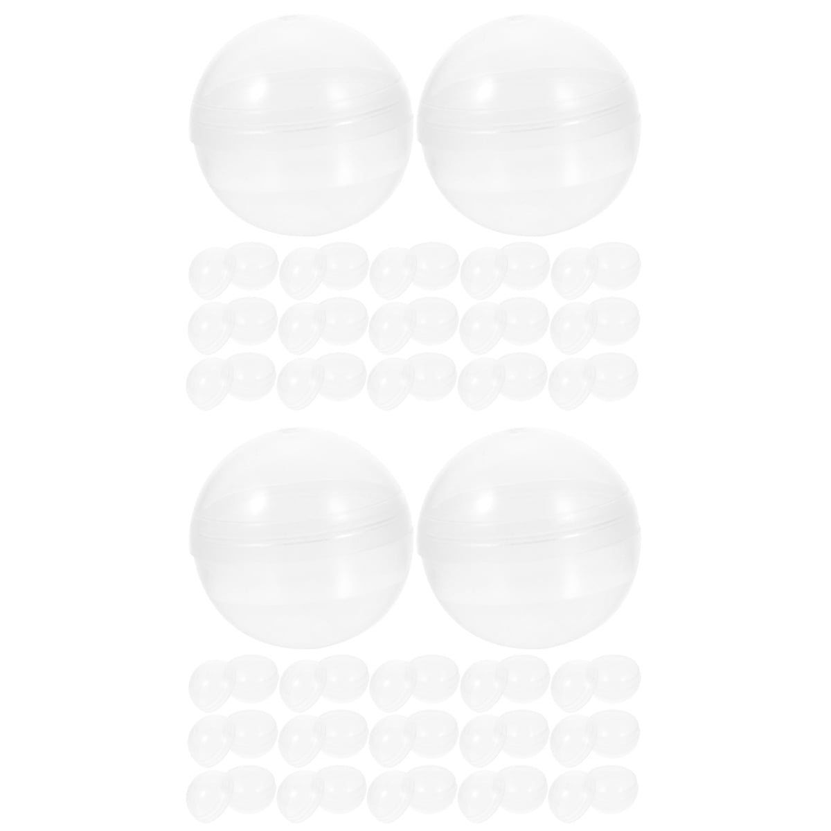 unbranded 40 Pcs Clear Plastic Fillable Balls Transparent Diy Claw ...