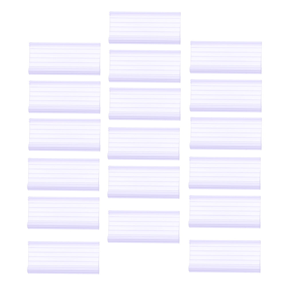 unbranded 40 Pcs Clear Tag Label Holder Store Sign Holders Staff 7.5X3 ...