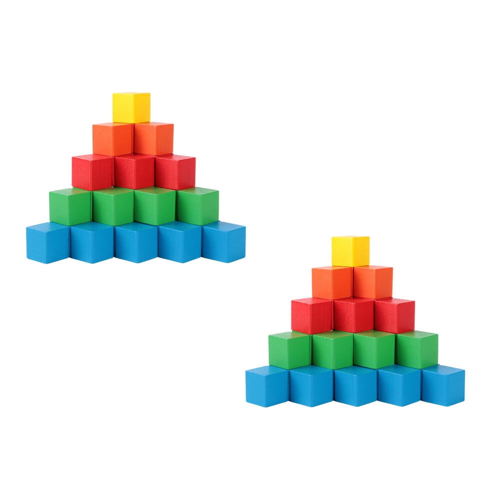 unbranded 40 Pcs Cube Blocks Geometric Building Blocks Child 3X3CM ...