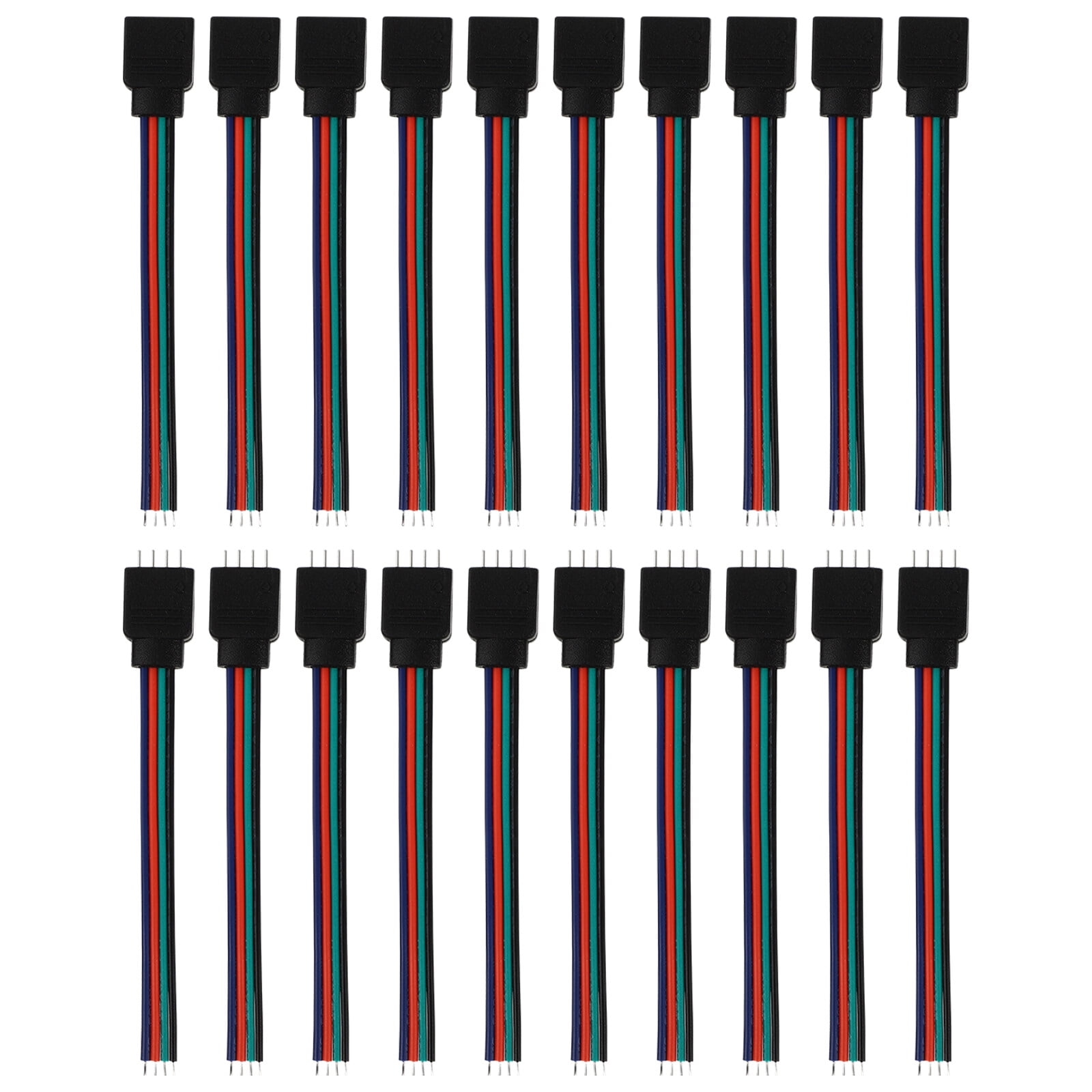 unbranded 40 Pcs Strip Lights Multi RGB Connector LED Strip Light ...