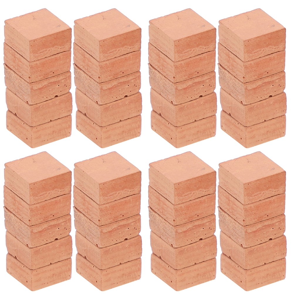 unbranded 40 Pcs Toy Bricks DIY Sand Table Models Building Cement Red ...