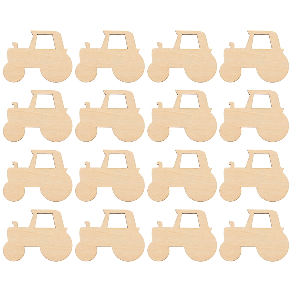 unbranded 40 Pcs Tractor Wood Chips Water Colors Paint Kids Child Beige ...