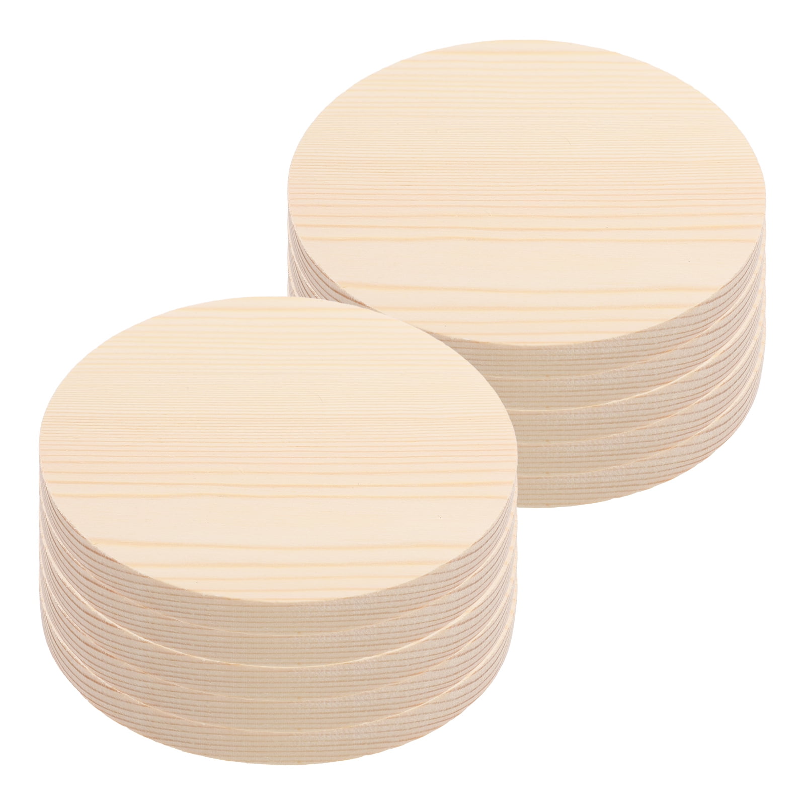 unbranded 40 Pcs Unfinished Wood Circles Natural Wood Slices Plain ...