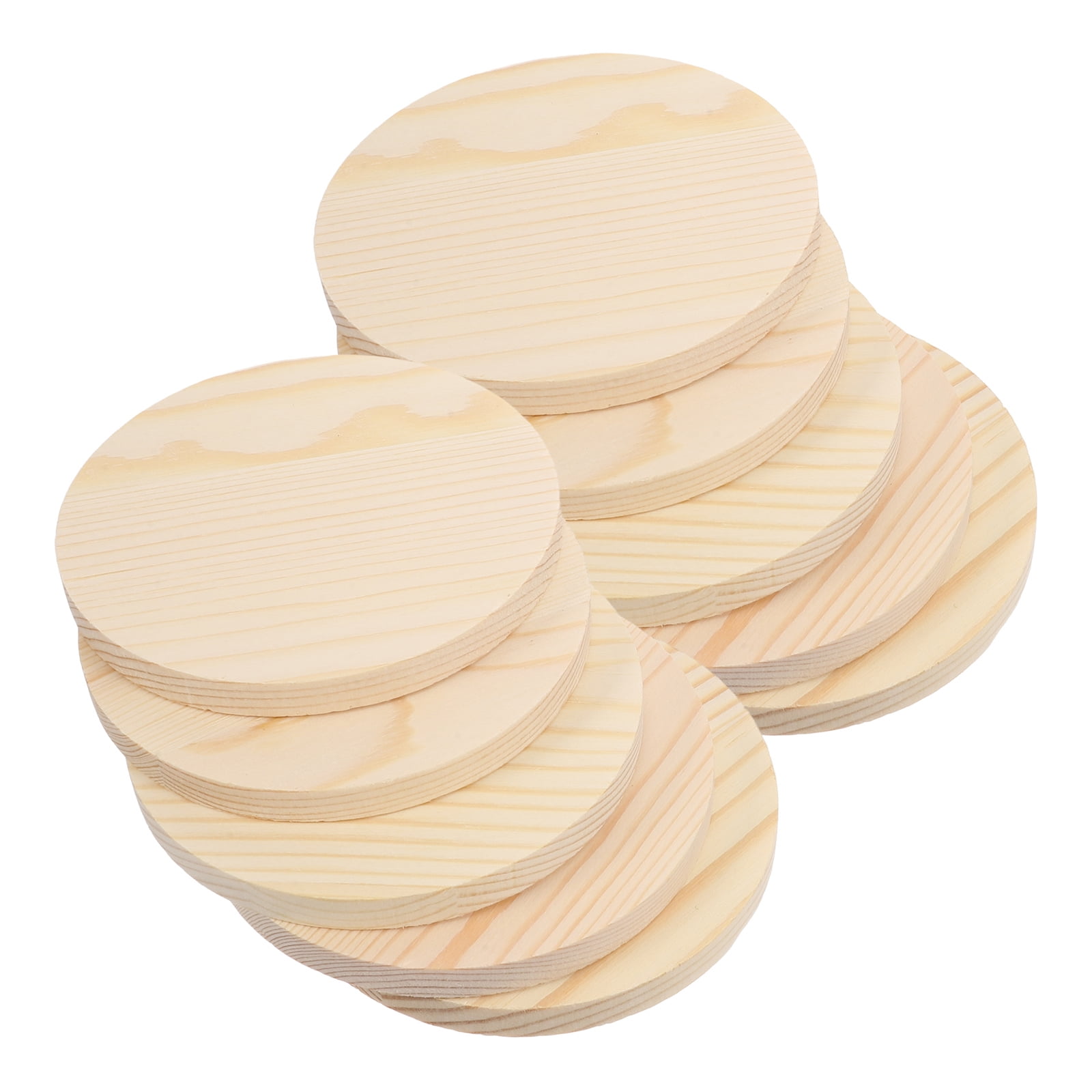 unbranded 40 Pcs Unfinished Wood Circles Natural Wood Slices Plain ...