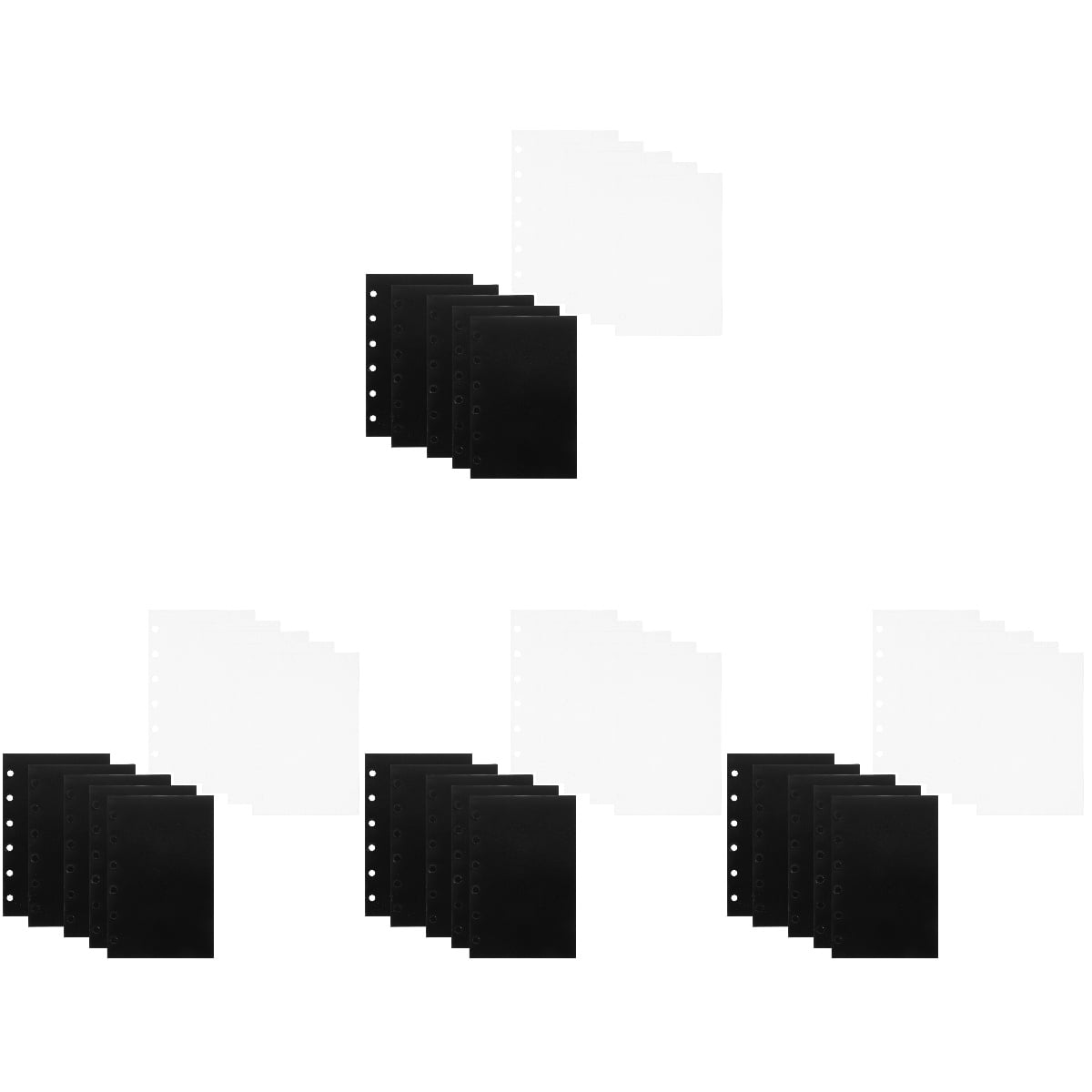 unbranded 40 Sheets Binder Pockets 6-Hole Plastic Binder Folder Loose ...