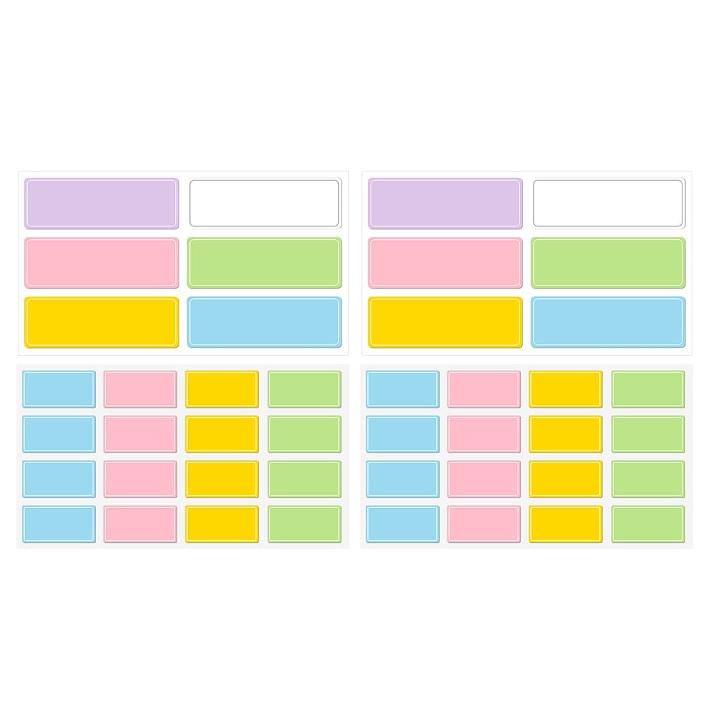 unbranded 40 Sheets Name Tag Sticker Plain Stickers Dots Sticky Book ...