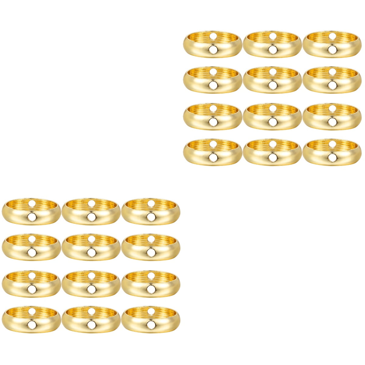 unbranded 40 pcs Earrings Accessory Double Holes Circular Rings DIY ...