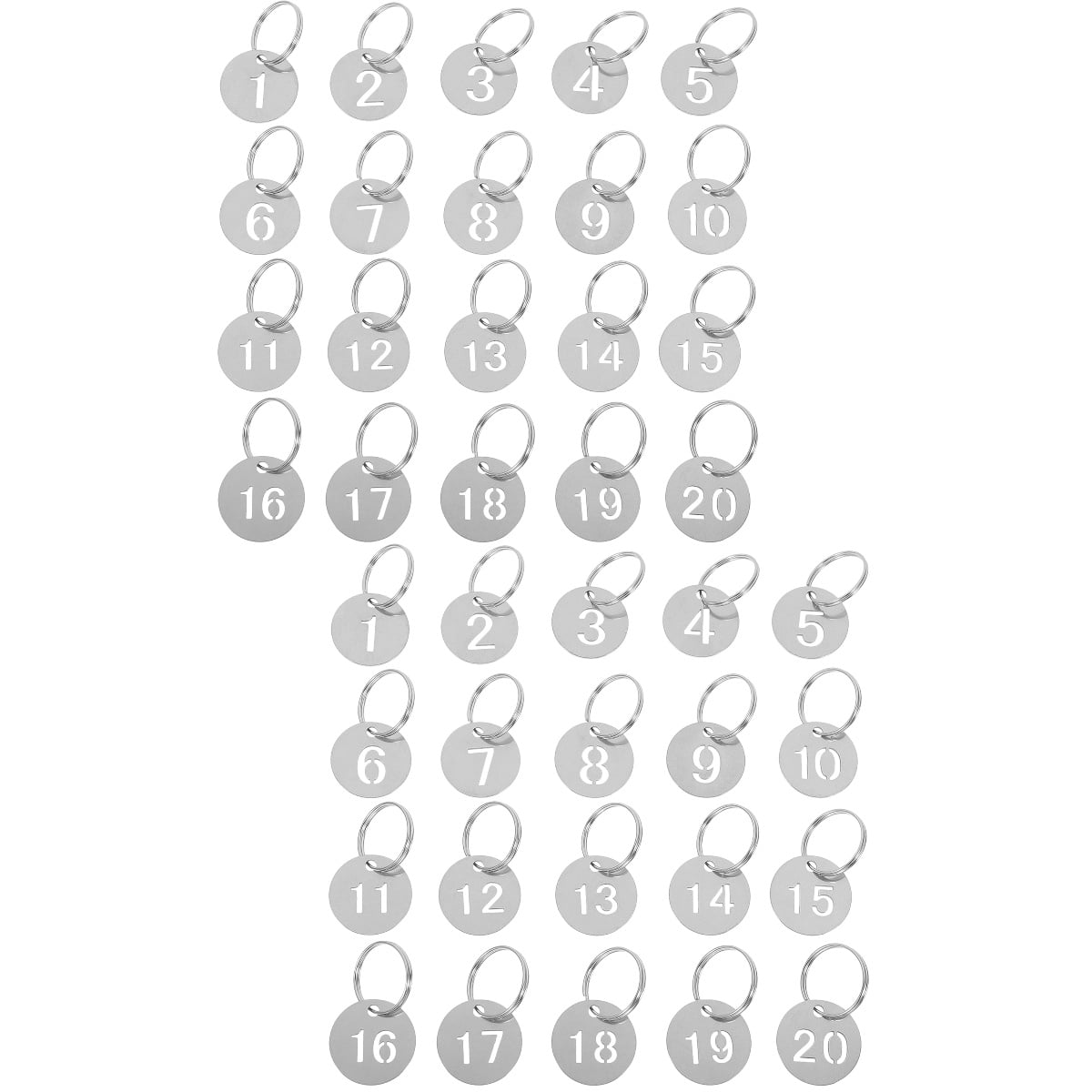 unbranded 40 pcs Numbered 1-20 Tags Key Labels Tags Key Classification ...