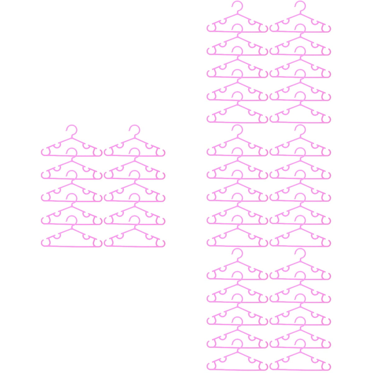 unbranded 40 pcs Plastic Small Hangers for Baby Clothing Clothes ...