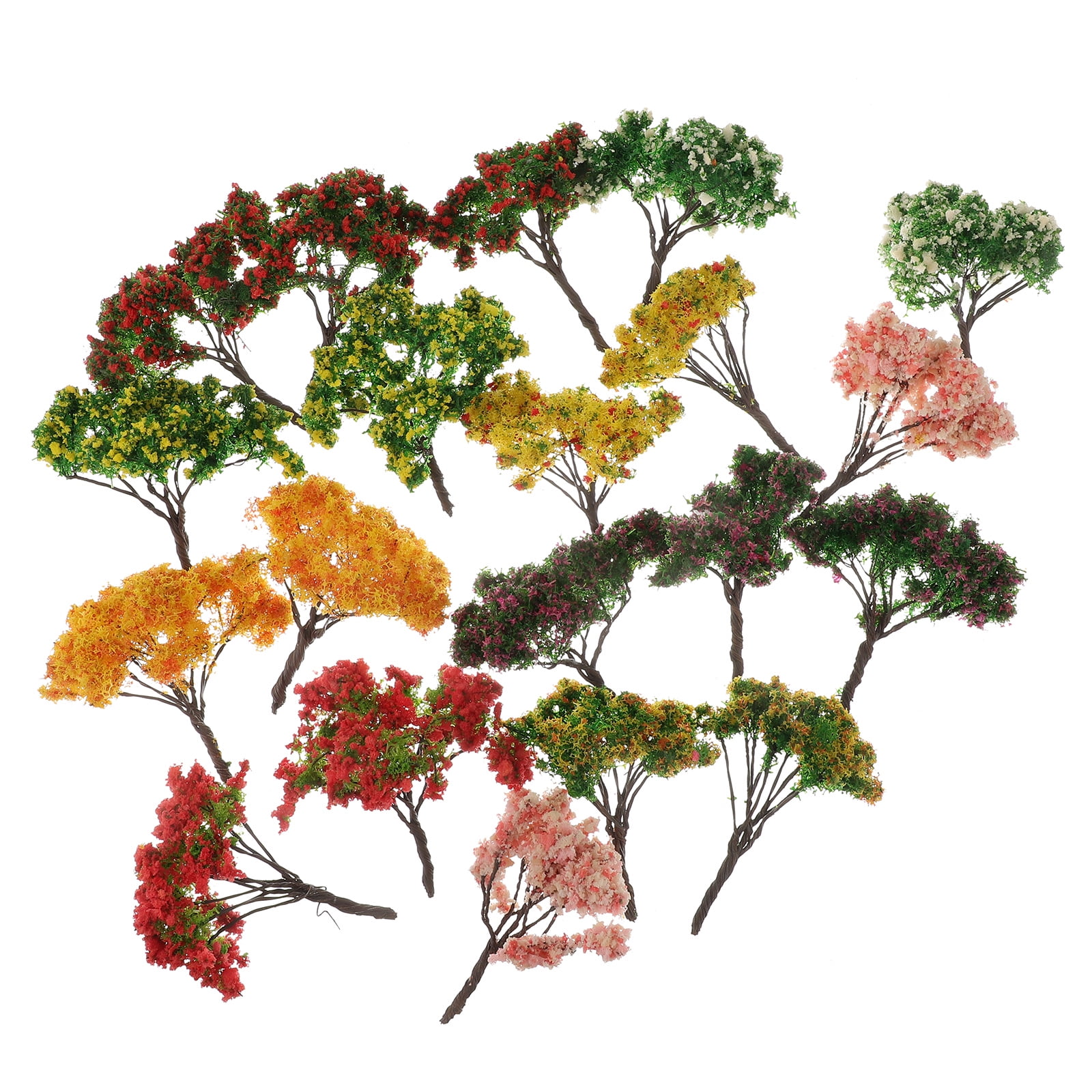 unbranded 40 pcs Plastic Trees Model Decorative Tree Adornment for DIY ...