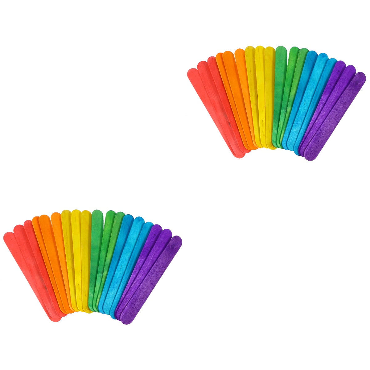 unbranded 400 PCS Natural Jumbo Colored Wood Craft Sticks Popsicle Wood ...