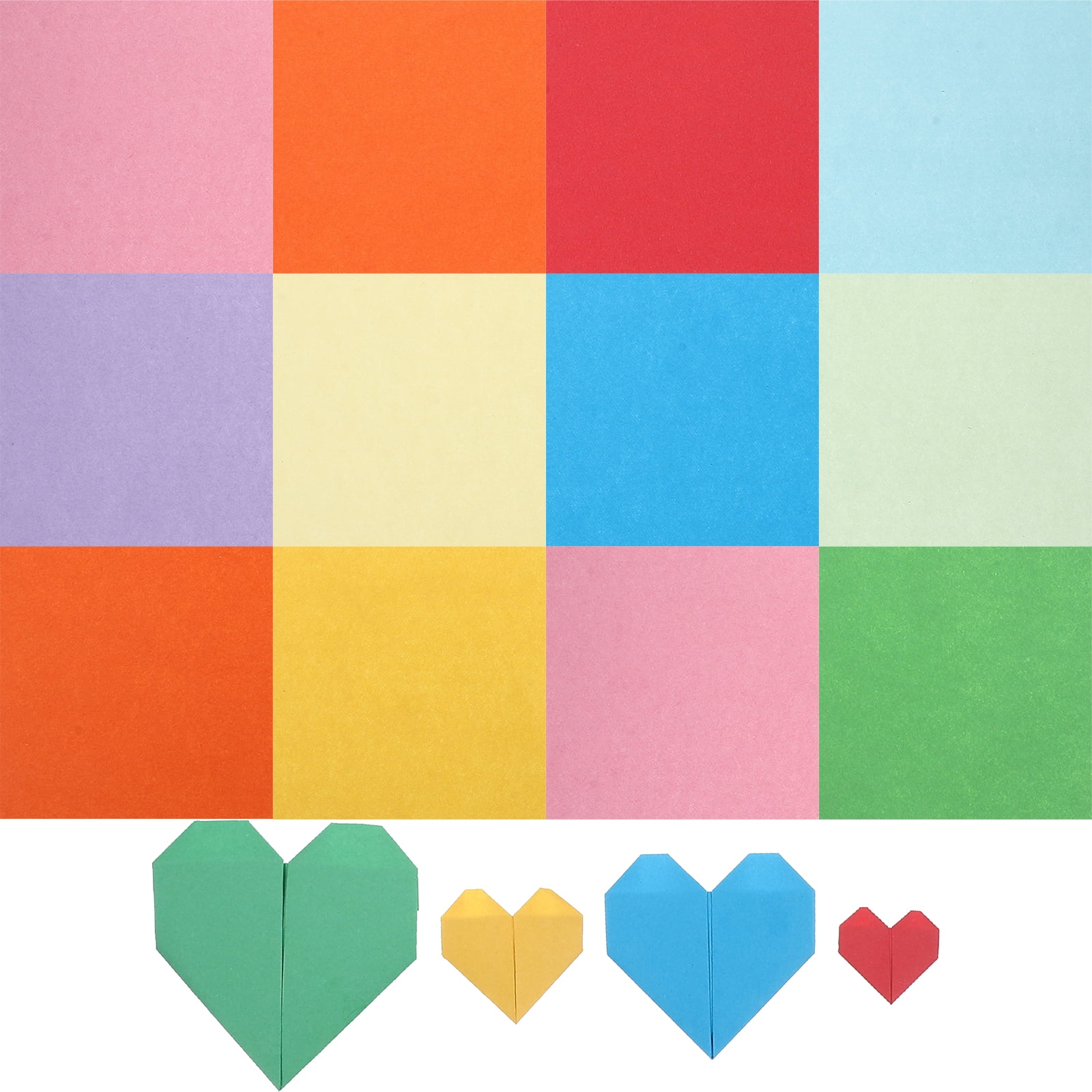unbranded 400 Pcs DIY Origami Paper Craft Square Colored Hand Cut Child ...