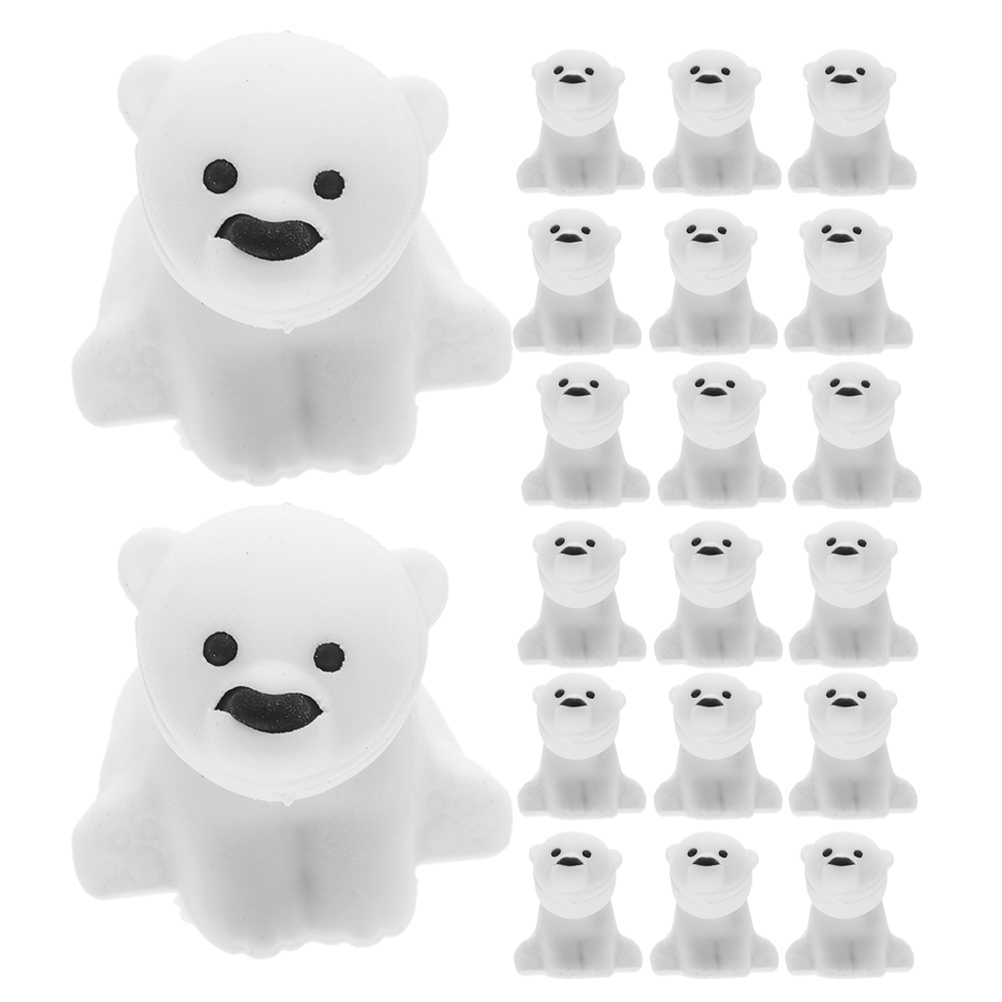 unbranded 40pcs Winter Animal Eraser Bear Mini Erasers Winter Fun ...