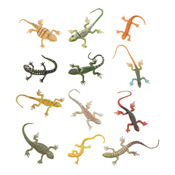 unbranded 48 Pcs Fake Lizard Toys Realistic Gecko Figures Prank Toys ...
