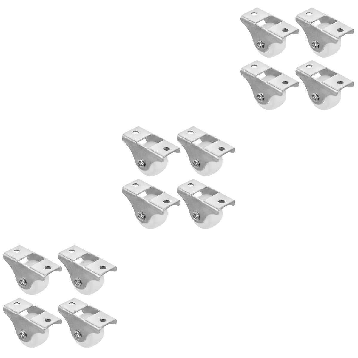 unbranded 48 Pcs Furniture Door Caster Wheels with Metal Plate DIY ...