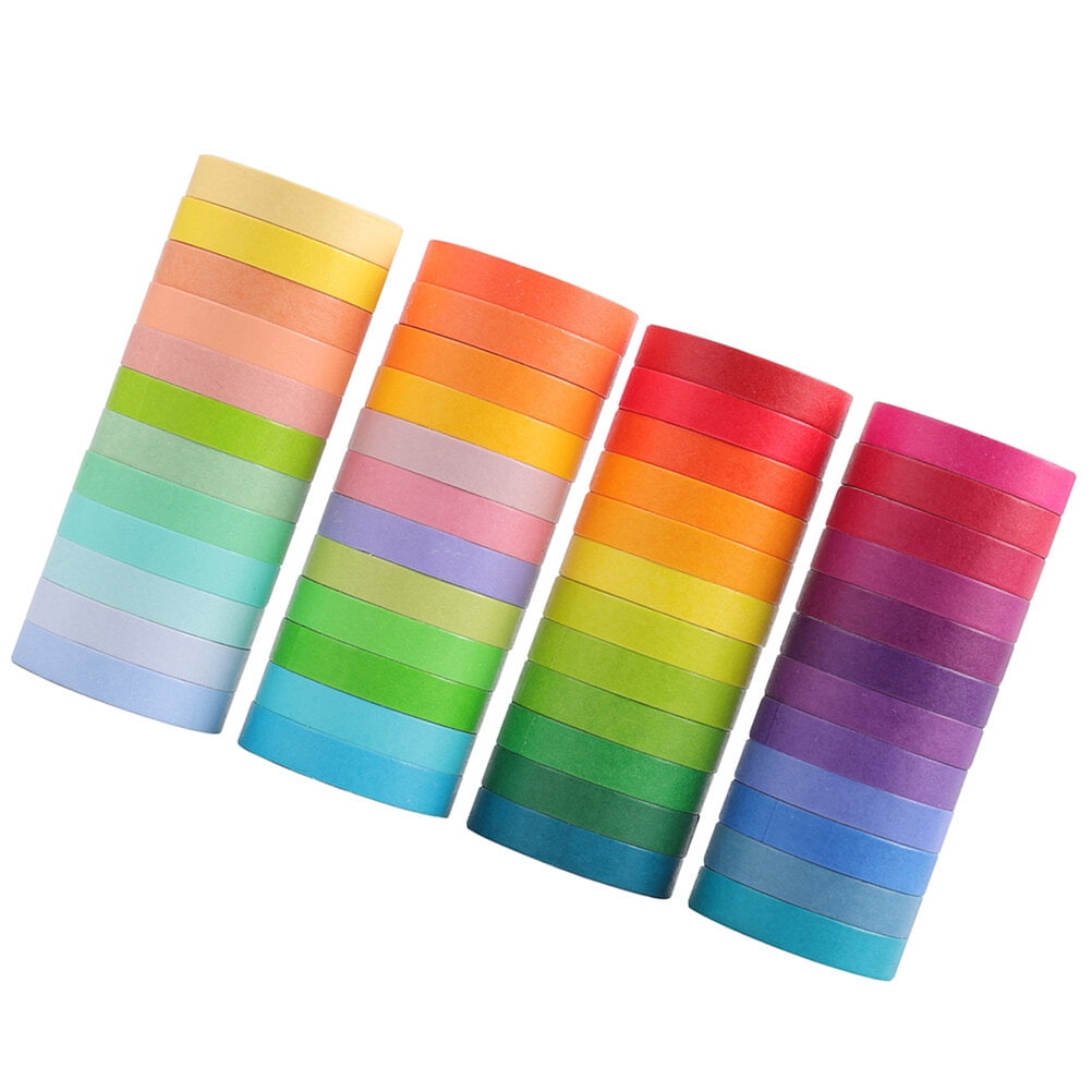 unbranded 48 Rolls Adhesive Tape Journaling Colored Glue for ...