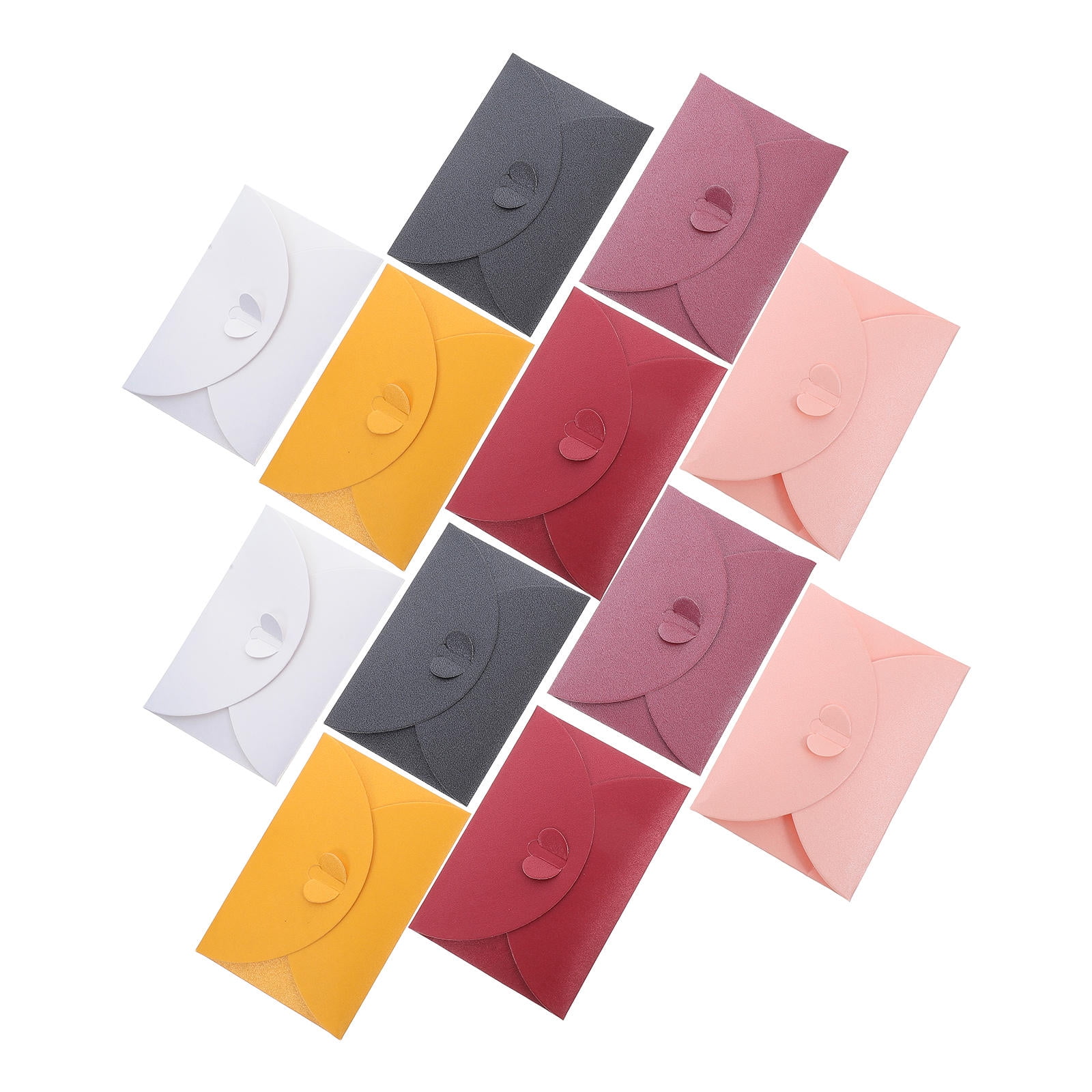 unbranded 48 Set Mini Colorful Envelopes With Heart Closure Business ...
