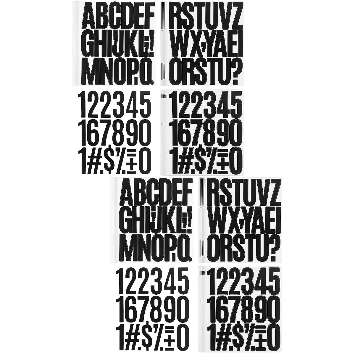 unbranded 48 Sheets Alphabet Number Stickers Self Adhesive Letters ...