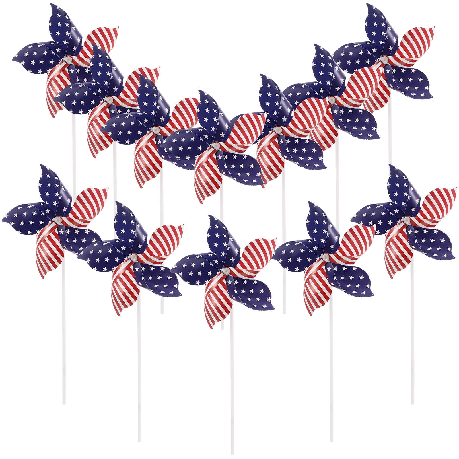 unbranded 48 pcs Star and Stripe Pinwheel Patriotic Pinwheel ...