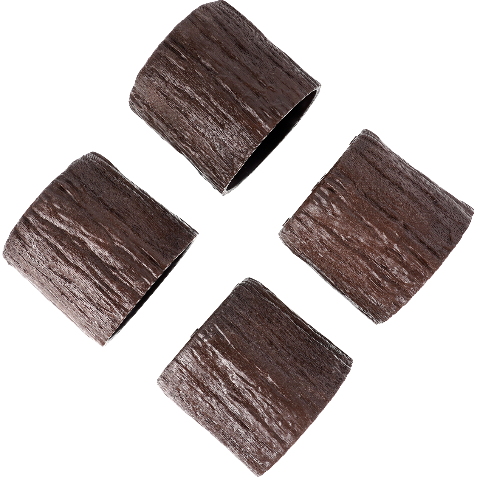 unbranded 4Pcs Bonsai Pot Fake Wood Bark Flower Container Imitated Wood ...