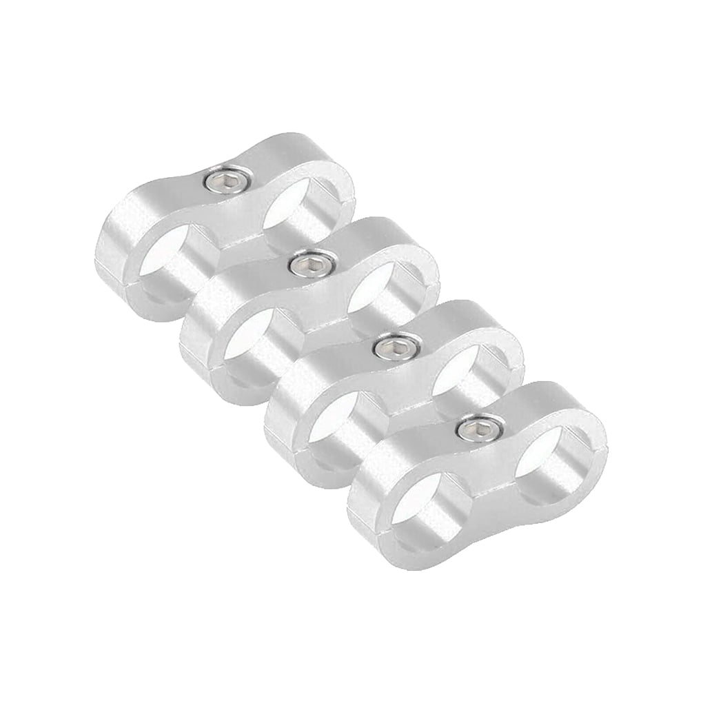 chidgrass 4Pcs Hose Separator Clamp 4AN 8AN Oil Line锛?Pcs/lot for Fuel ...