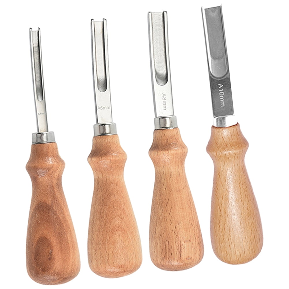 unbranded 4Pcs Leather Edge Trimmer Leathercraft Edge Skiving Tool Wide ...