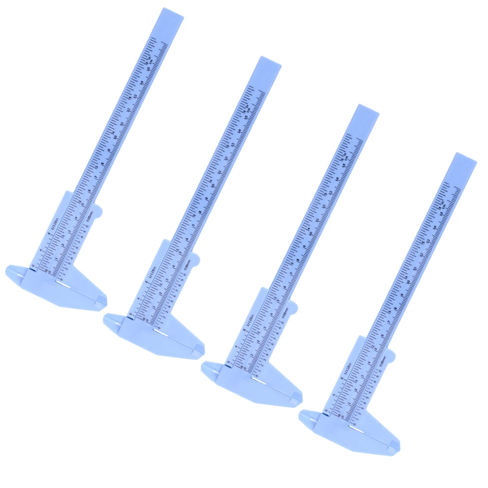unbranded 4Pcs Plastic Mini Caliper Metric Portable Sliding Pocket ...