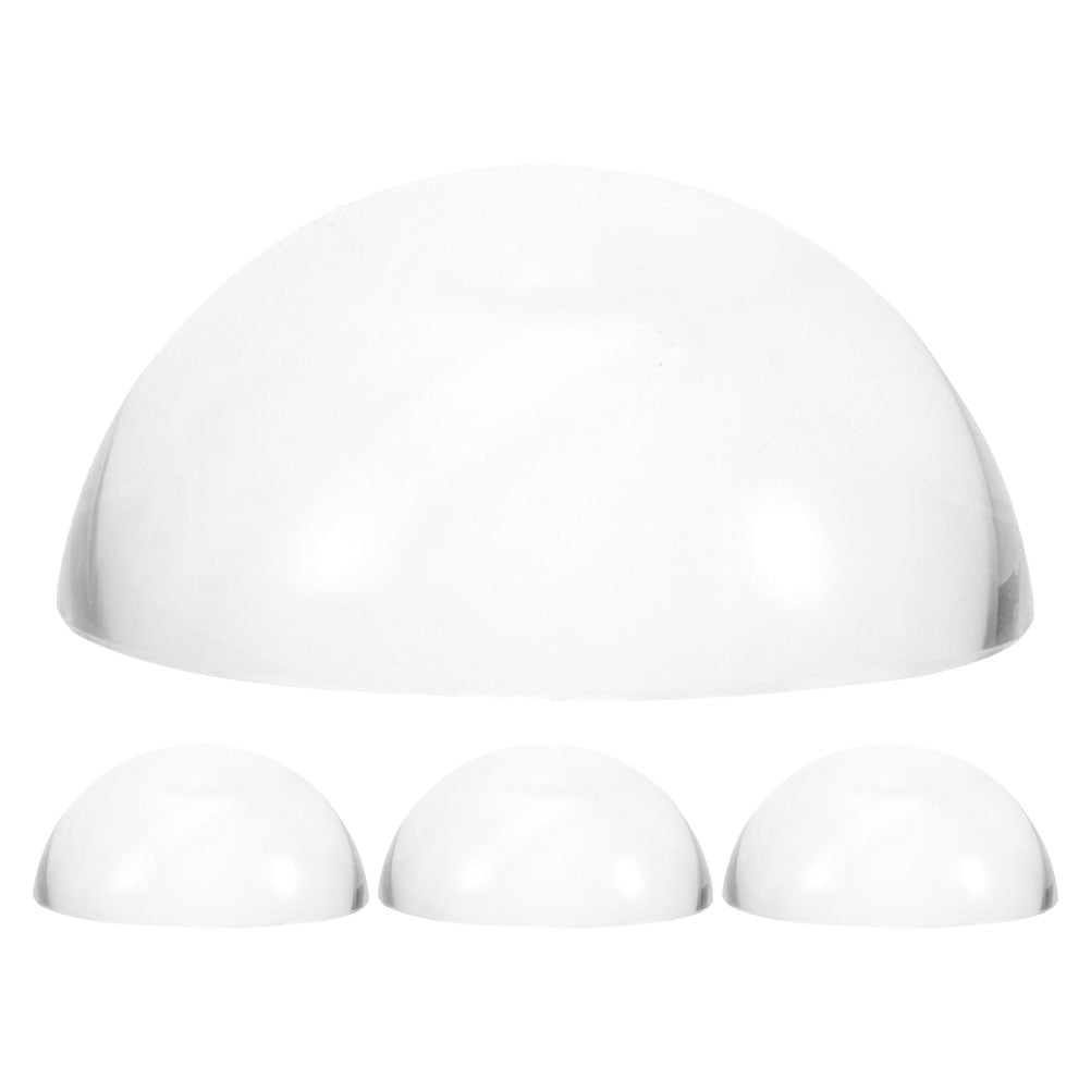 unbranded 4pcs Clear Crystal Dome Paperweights, 4pcs Heavy Glass ...