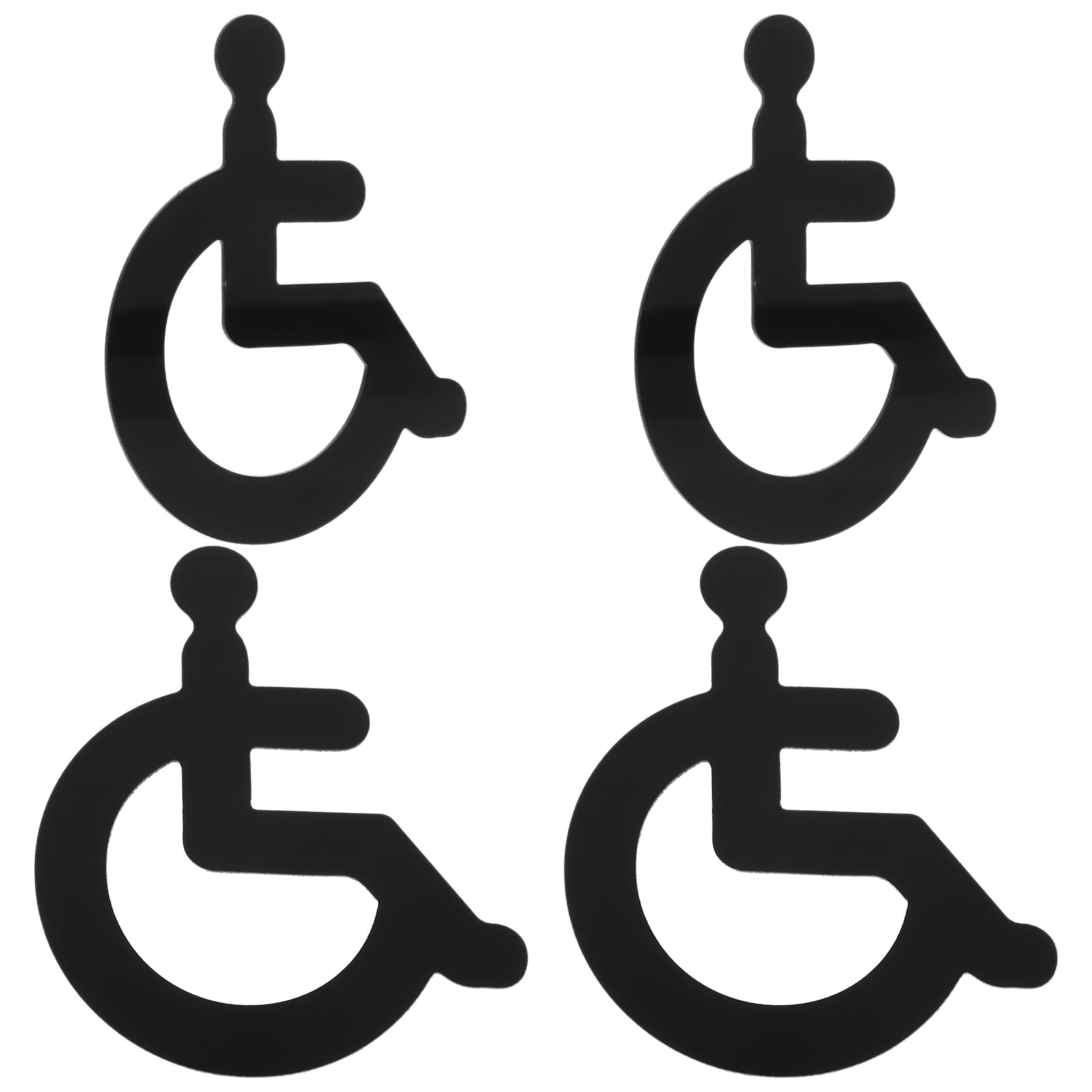 unbranded 4pcs Disabled Wheelchair Toilet Door Sign Wheelchair Disabled ...