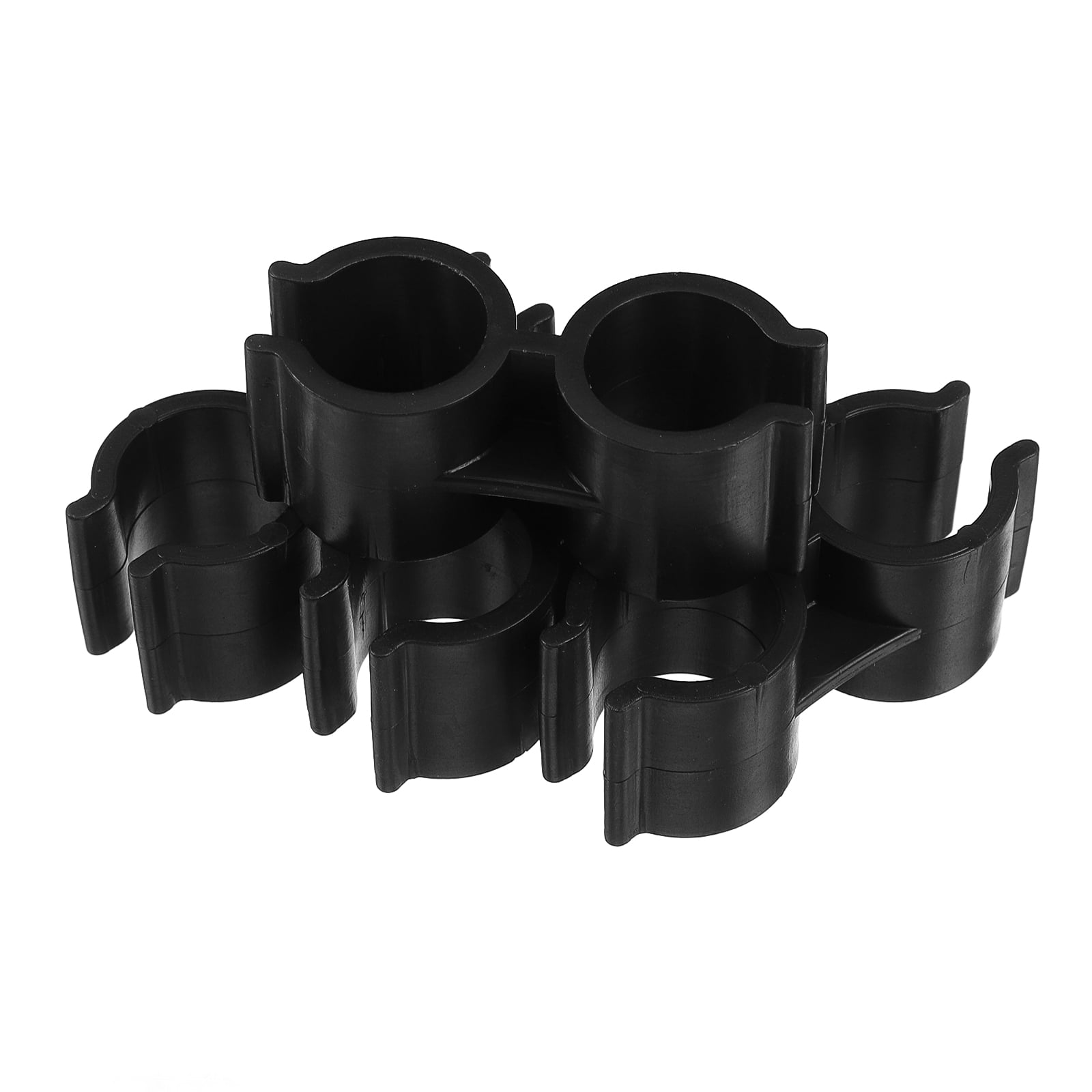 unbranded 4pcs Double Port Pipe Clamps Plastic Shelf Pole Connector ...